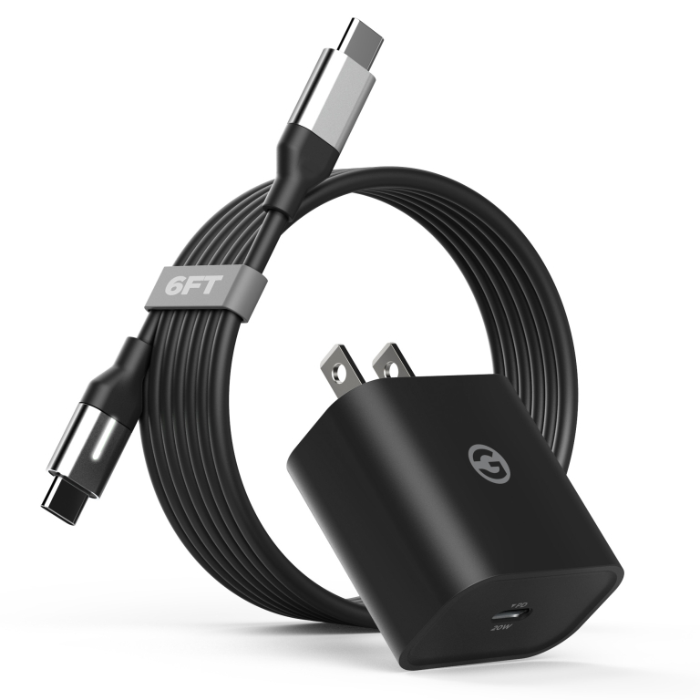 Galvanox 20W USB C Wall Adapter with 6 ft Cable - Galvanox