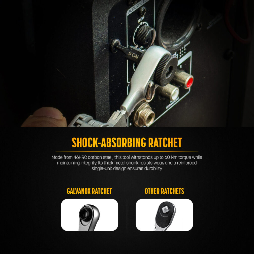 Galvanox Flat-End Bit Extender and Ratchet Driver Set, Designed for ...
