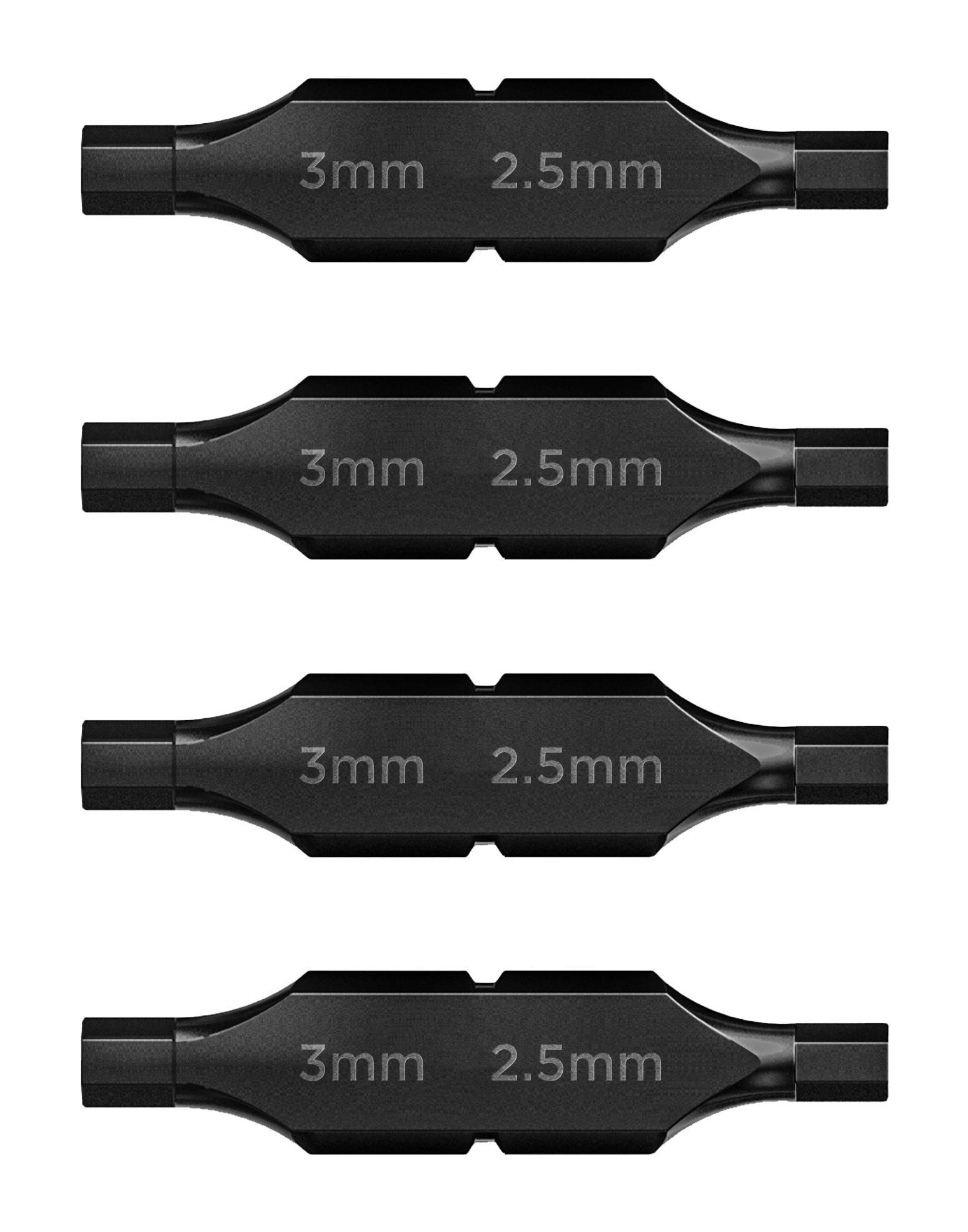 Galvanox Hex 3mm - 2.5mm Double Sided Screwdriver Replacement Bits for ...