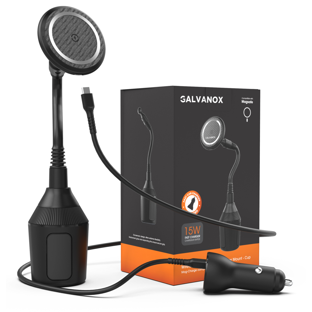 Galvanox MagSafe Wireless Charging Cup Holder Car Mount - Galvanox