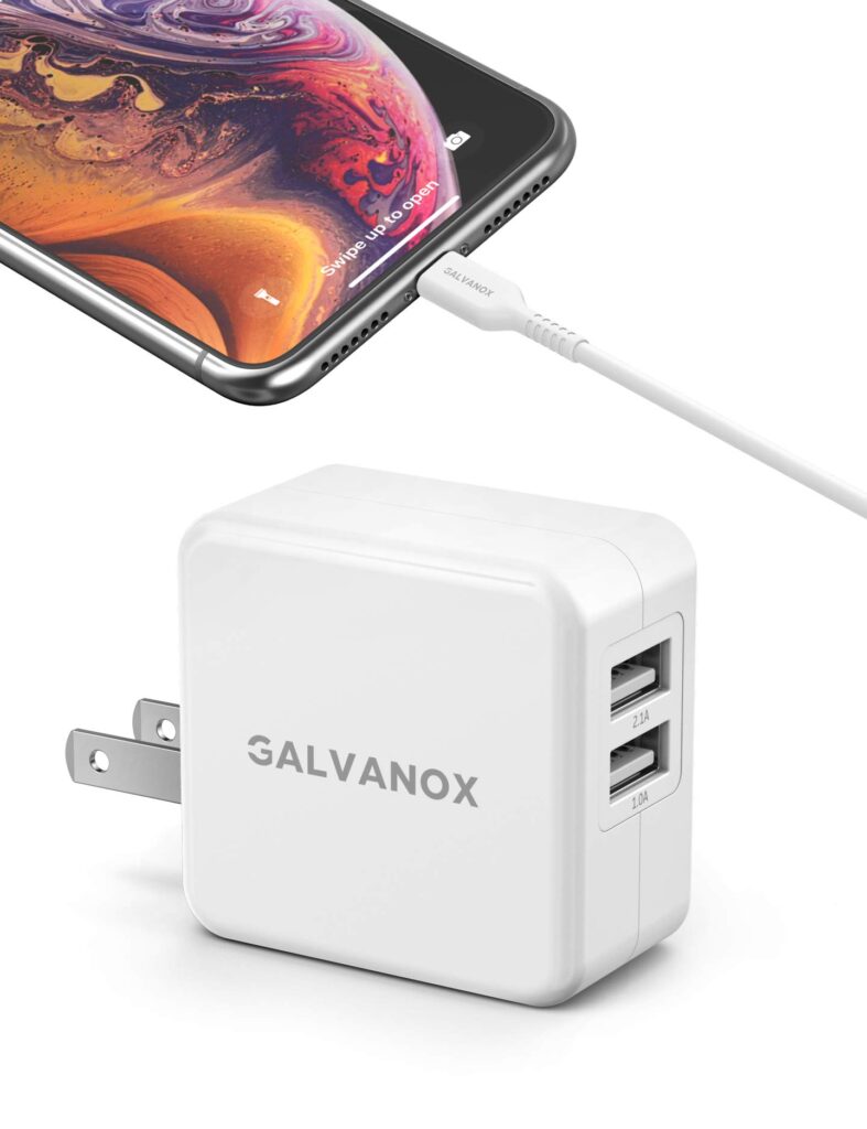 Lightning to USB Charging Cable Plus Dual USB-Port Wall Plug 17W 5 ft ...