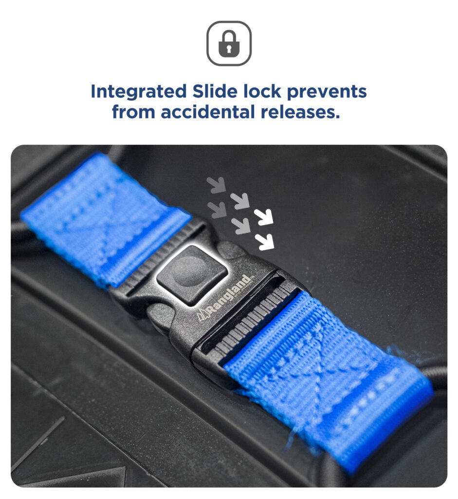 Rangland Animal-Proof Trash Can Lock - Blue (for 50-96 gallon trash ...