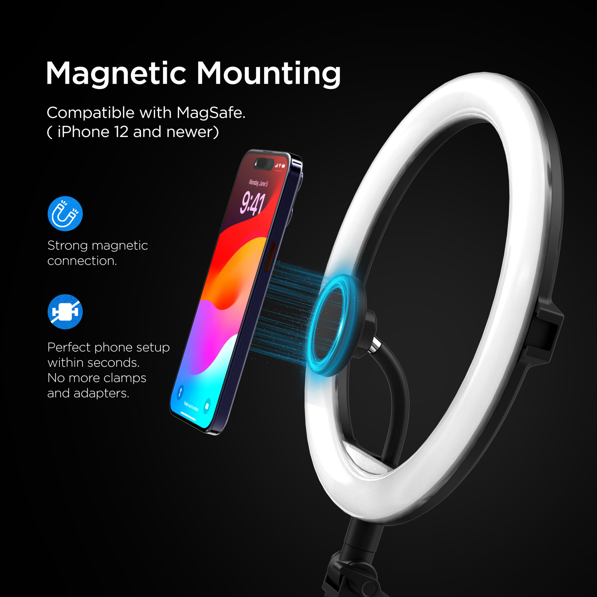 MagSafe Ring Light Tripod - Galvanox